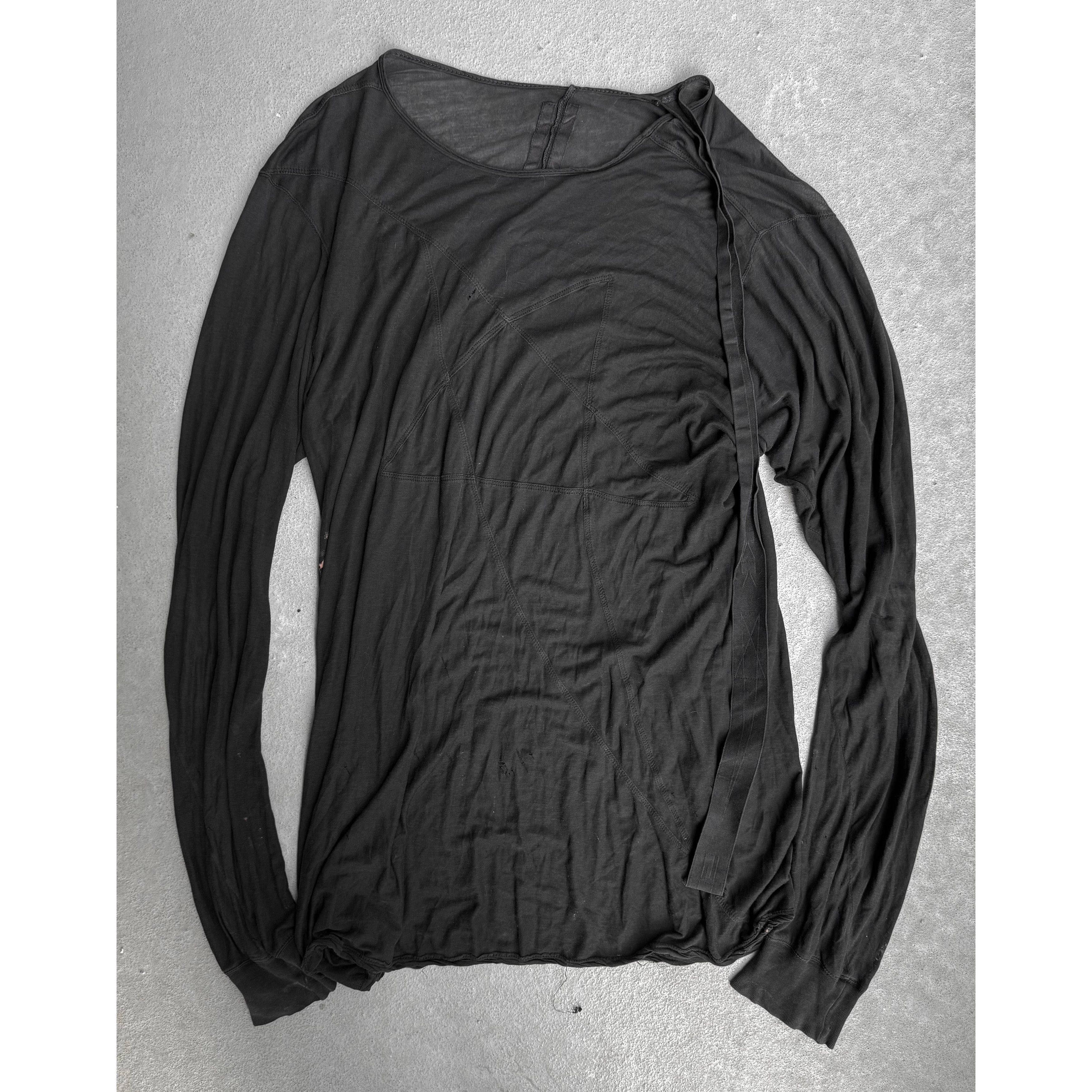 Rick Owens Rick Owens DRKSHDW 12 MOUNTAIN Sheer Pentagram Long-sleeves ...