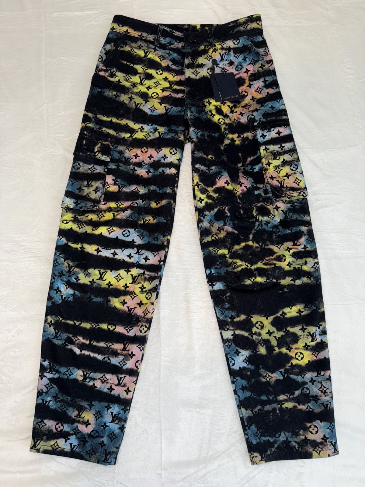 Louis Vuitton Louis Vuitton by Virgil MULTI COLOR CARGO JEANS BAGGY 32 ...