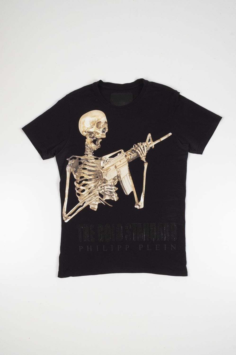 Philipp Plein Philipp Plein Skeleton The Gold Standard Men T-Shirt ...