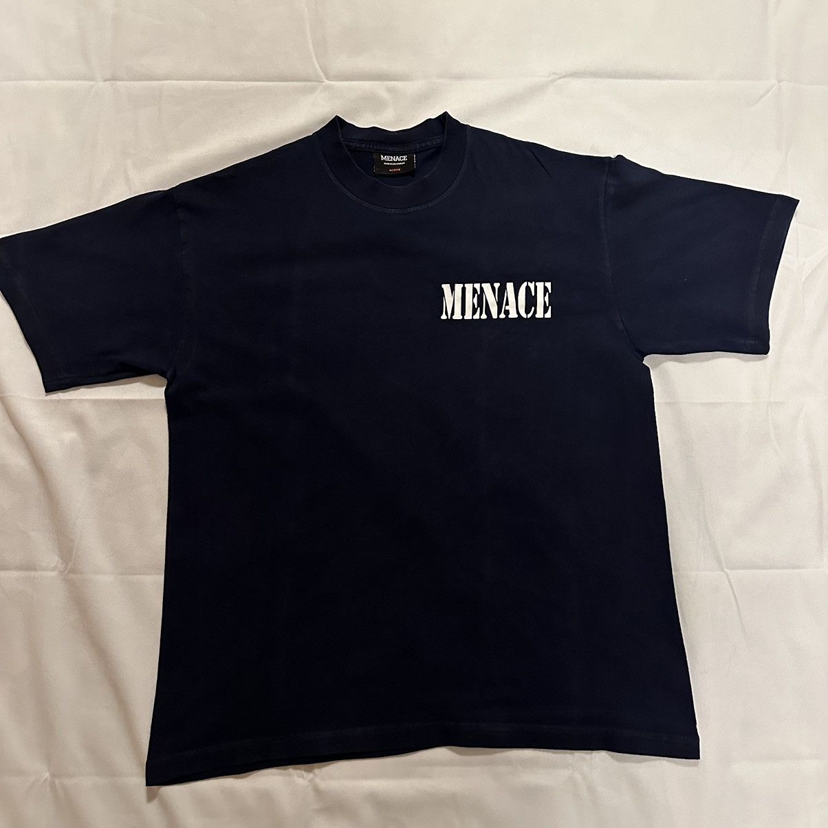 Menace Menace Navy Logo T-Shirt | Grailed