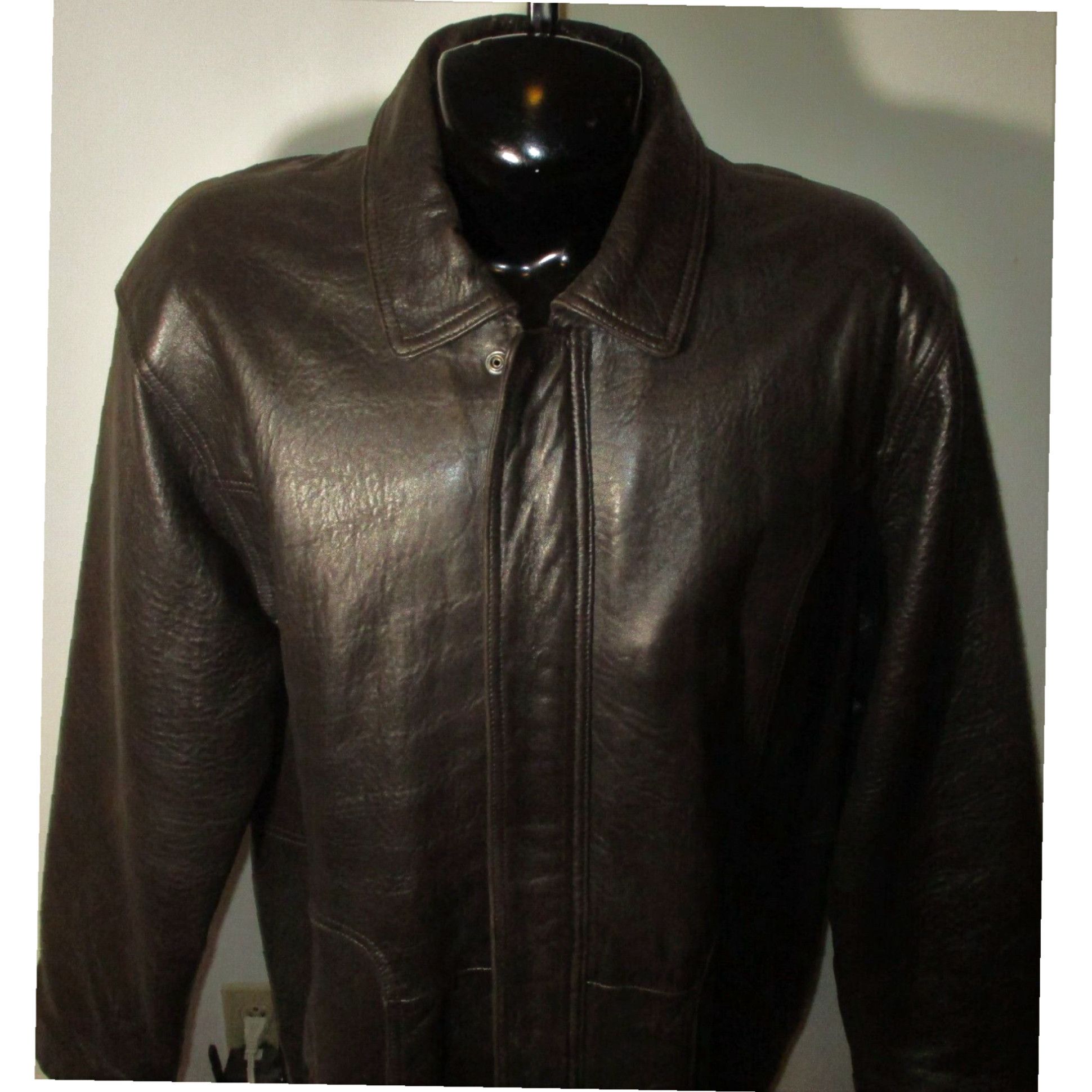 Vintage Wm MITCHELL Mens Leather Coat Brown XL Extra Large | Grailed