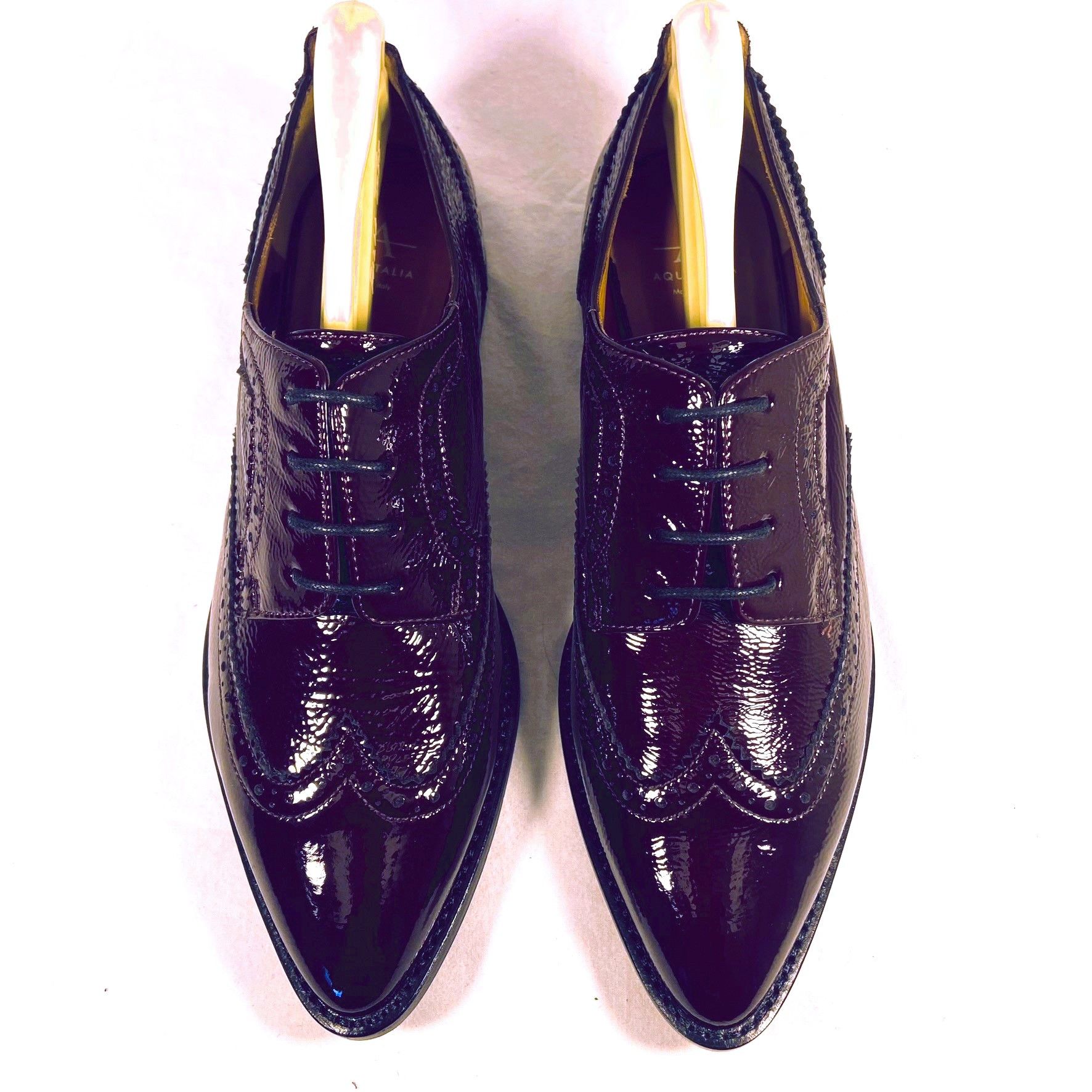 Aquatalia Gwen Naplak Patent Leather Wingtip | Grailed