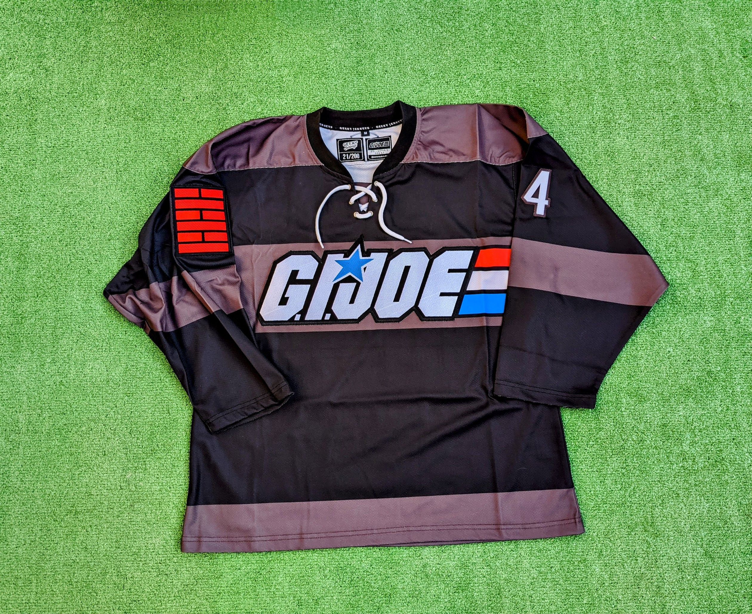Designer G.I. JOE Hockey Jersey Arashikage Ninja Clan SNAKE EYES #84 ...