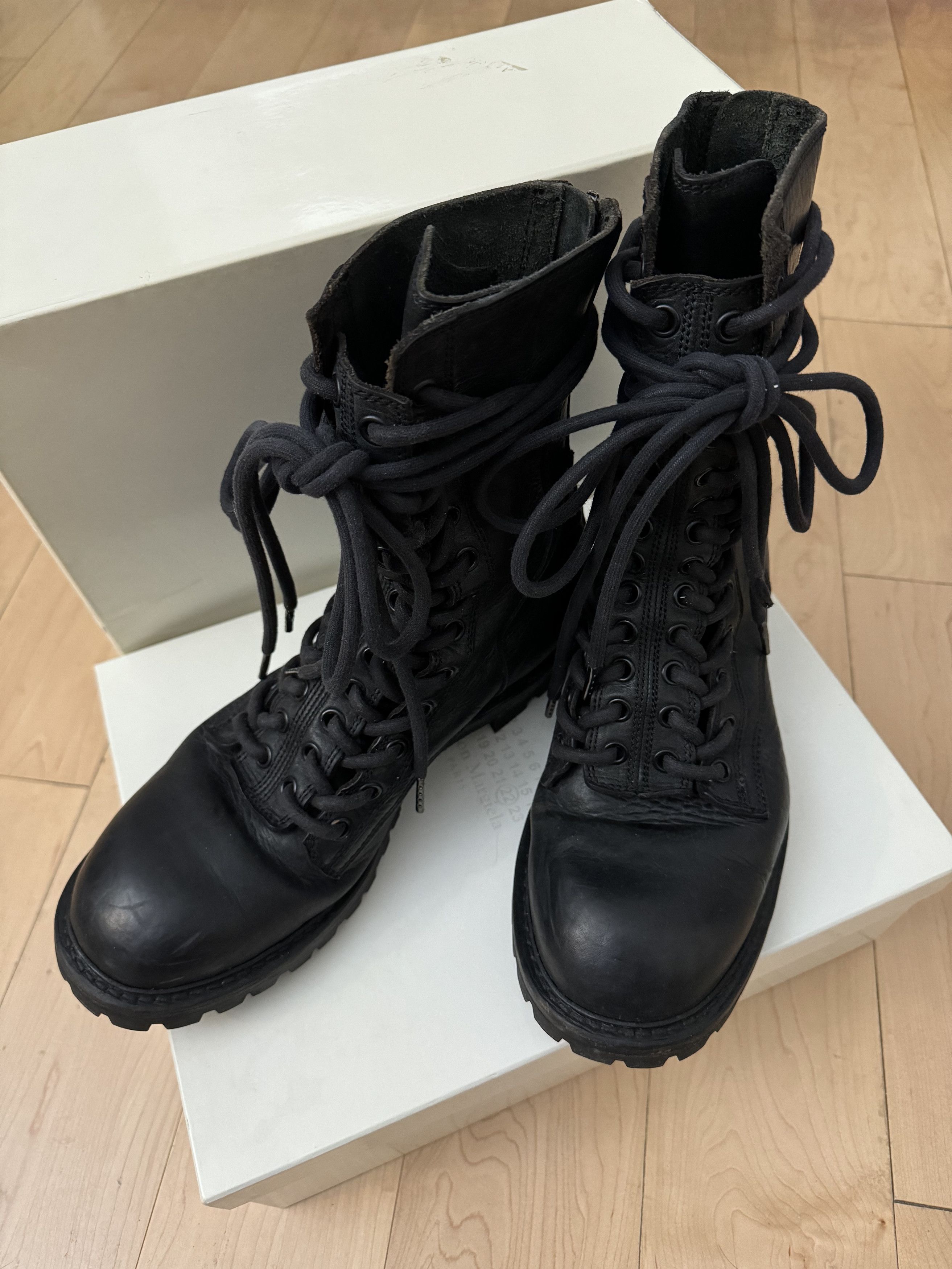 Julius Julius 7 AW12 Double Laces Back Zip Combat Boot | Grailed