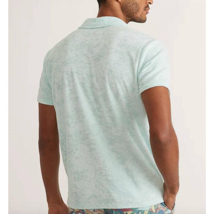 Marine Layer Men's Short Sleeve Terry Out Polo In Icy Morn | Grailed