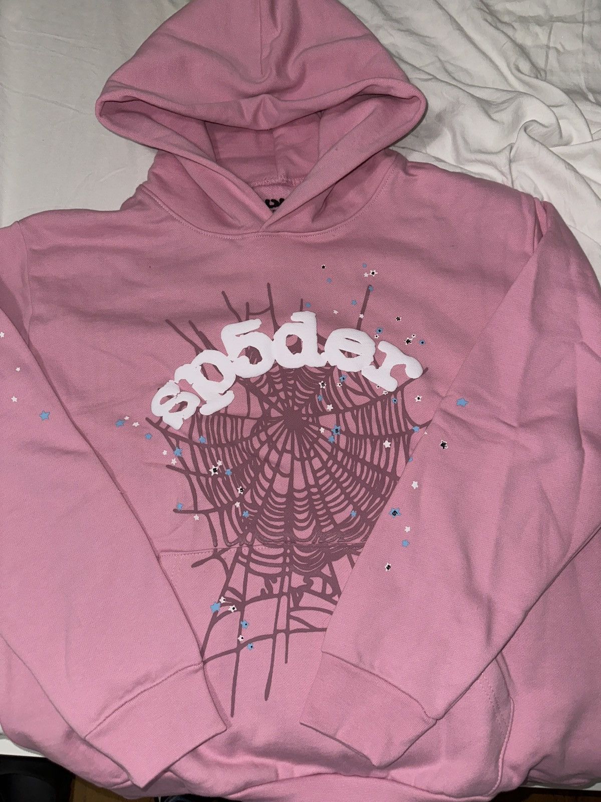 Spyder Pink OG Web SP5DER Hoodie | Grailed