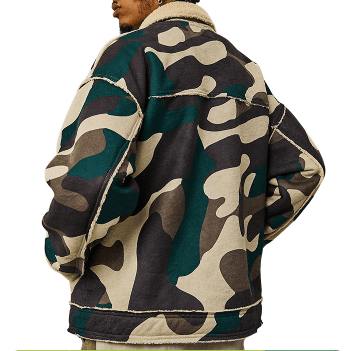 Streetwear Camo Fleece Jacket | Grailed