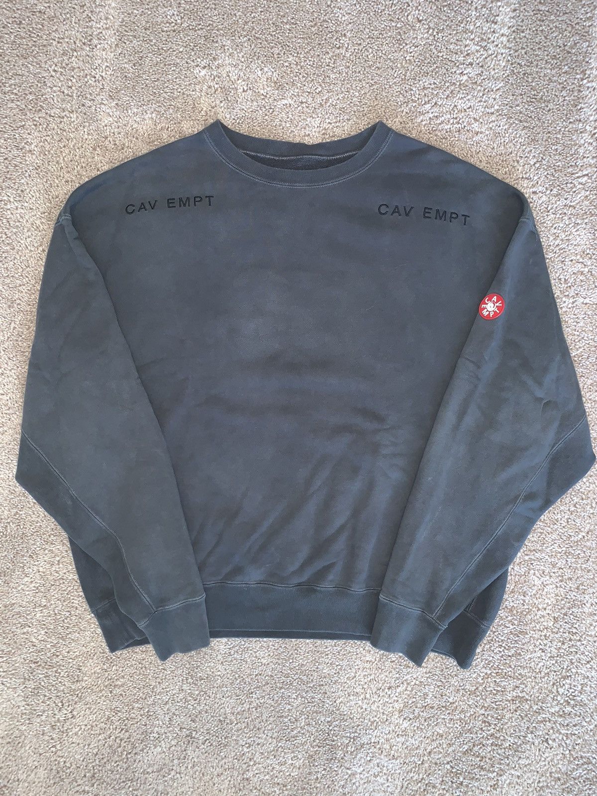 Cav Empt CAV EMPT OVERDYE BOX FIT CREW NECK JUMPER | Grailed