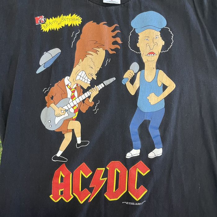 Vintage 90s AC/DC Beavis and Butthead MTV Tee 1996 | Grailed