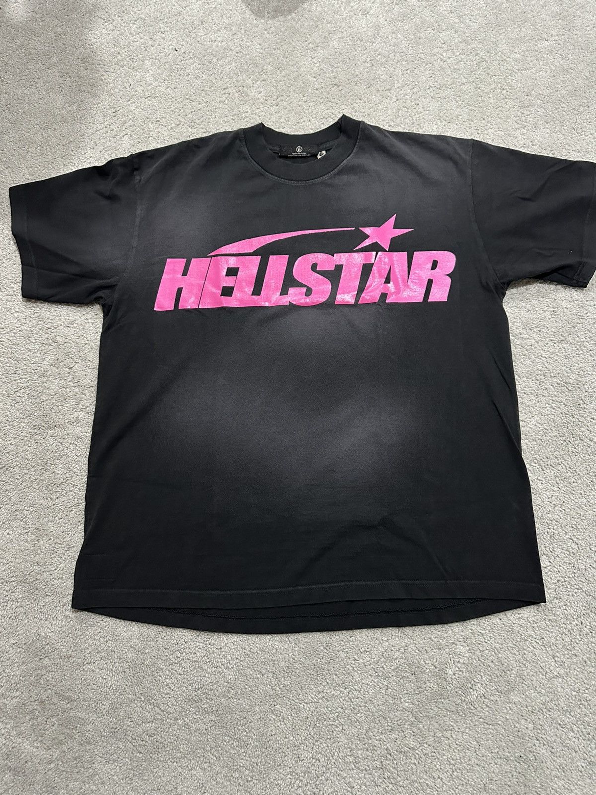 HELLSTAR Hellstar Pink Classic Gel Logo T-Shirt Size Large | Grailed