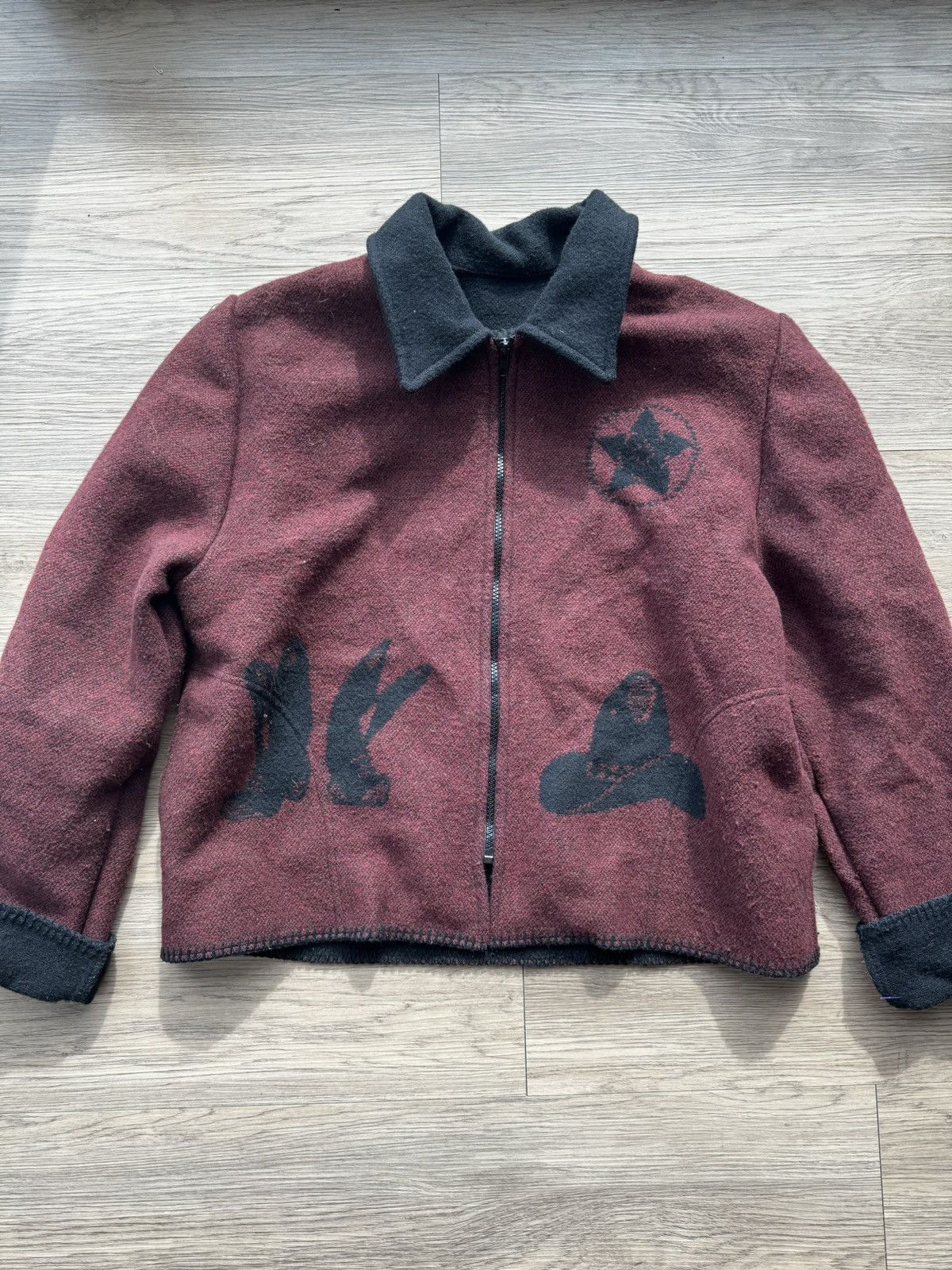 Streetwear × Varsity Jacket × Vintage Vintage 90s RODEO wool Varsity ...