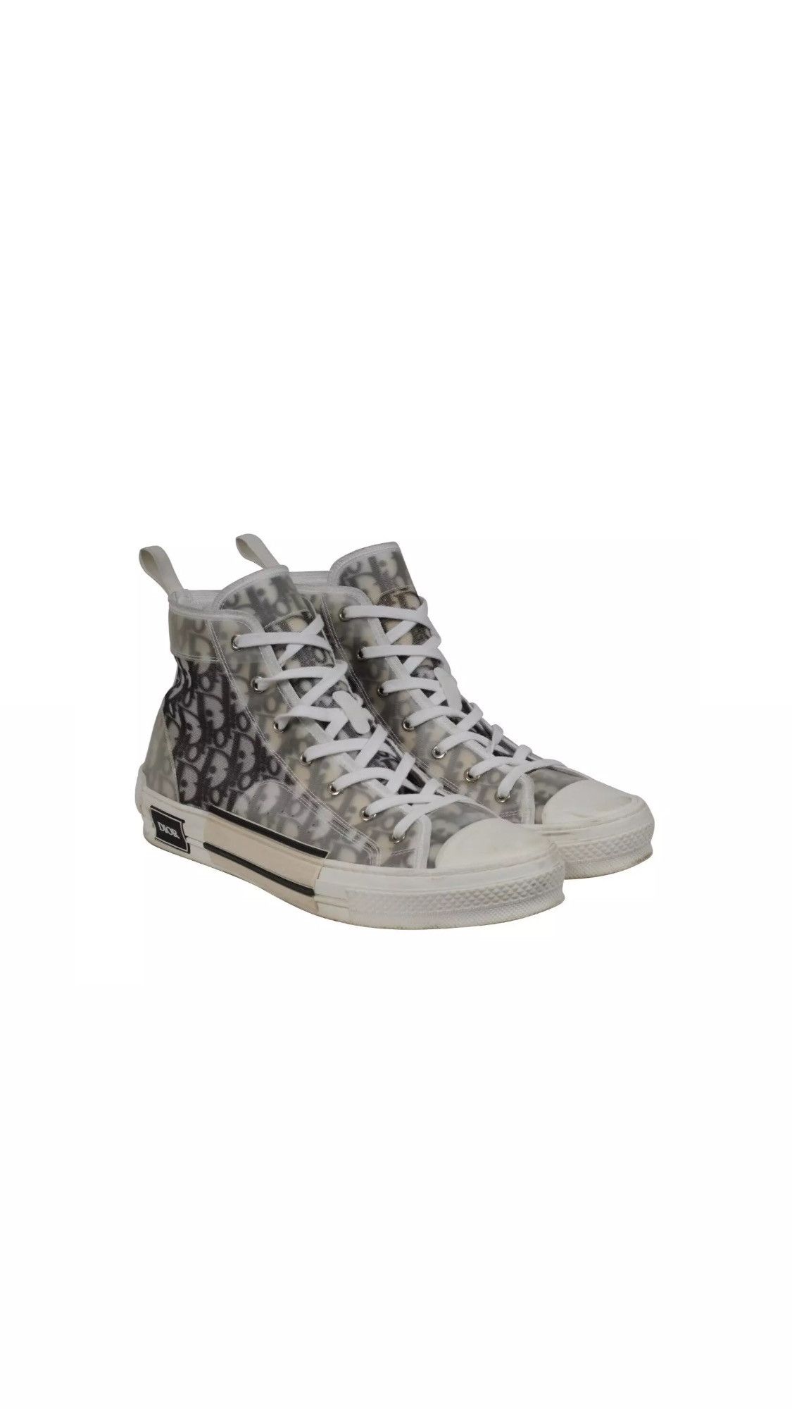 Dior B23 High Top Sneakers Black White Oblique | Grailed