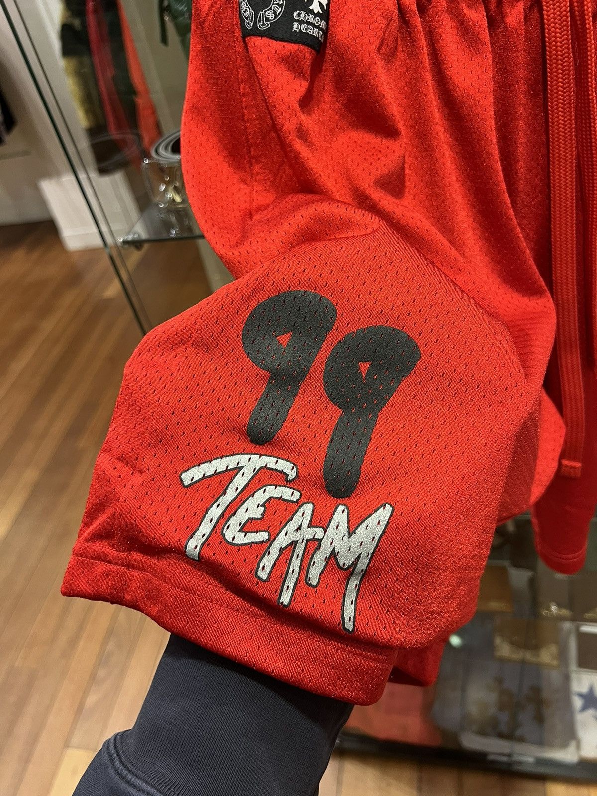 Chrome Hearts × Matty Boy Chrome Hearts Matty Boy Team Shorts Mesh Red ...