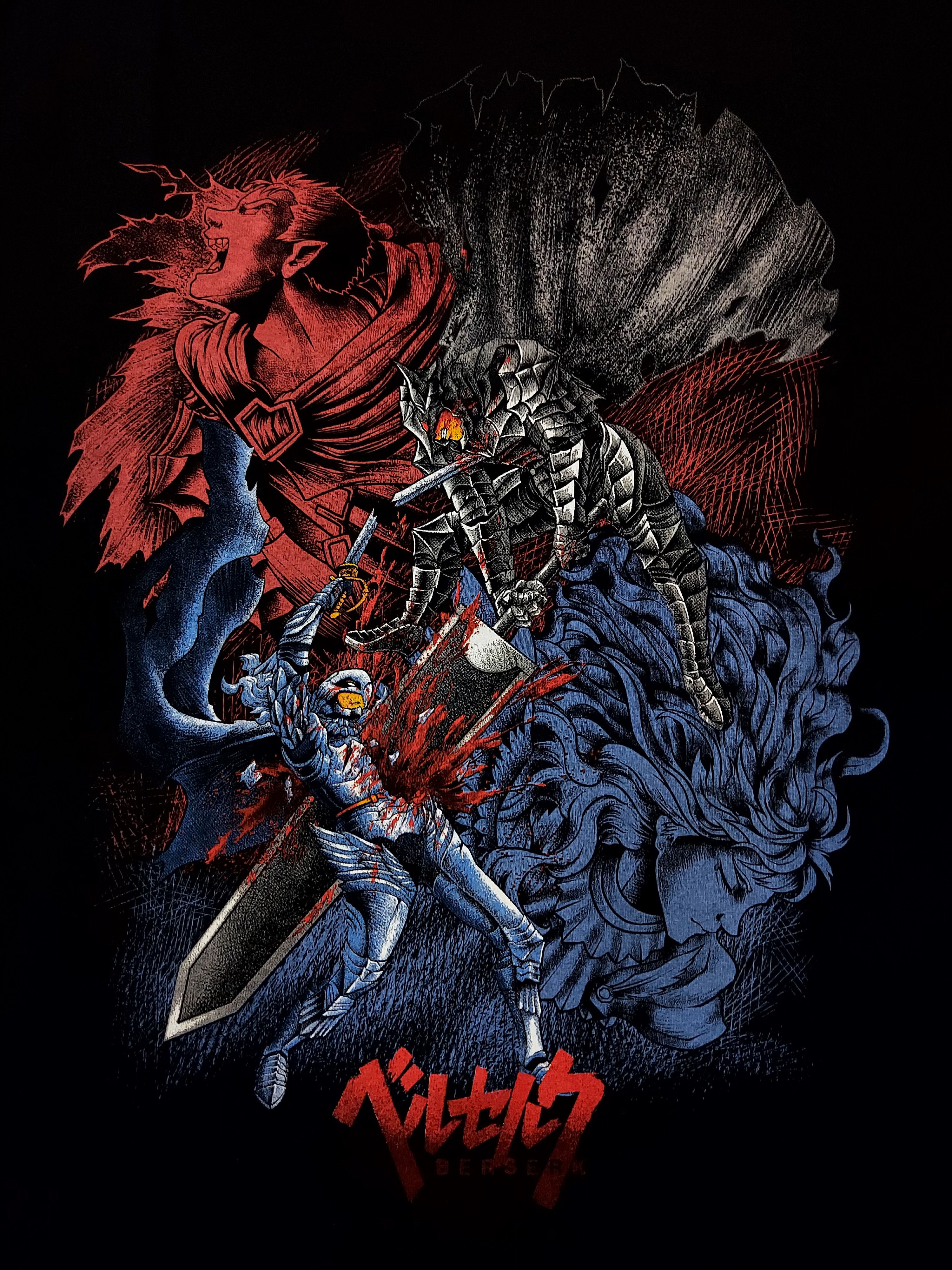 Vintage 💥Berserk Guts vs Griffith T Shirt | Grailed