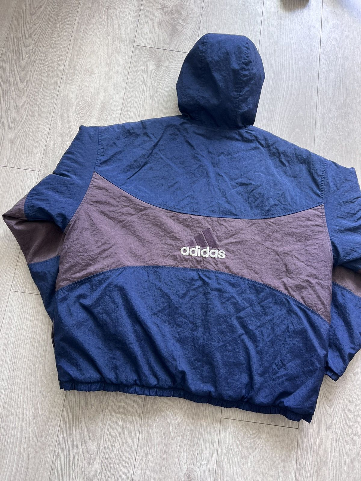 Adidas Vintage 90s Adidas Heavy Jacket Winter Fall TwoTone Big Logo ...