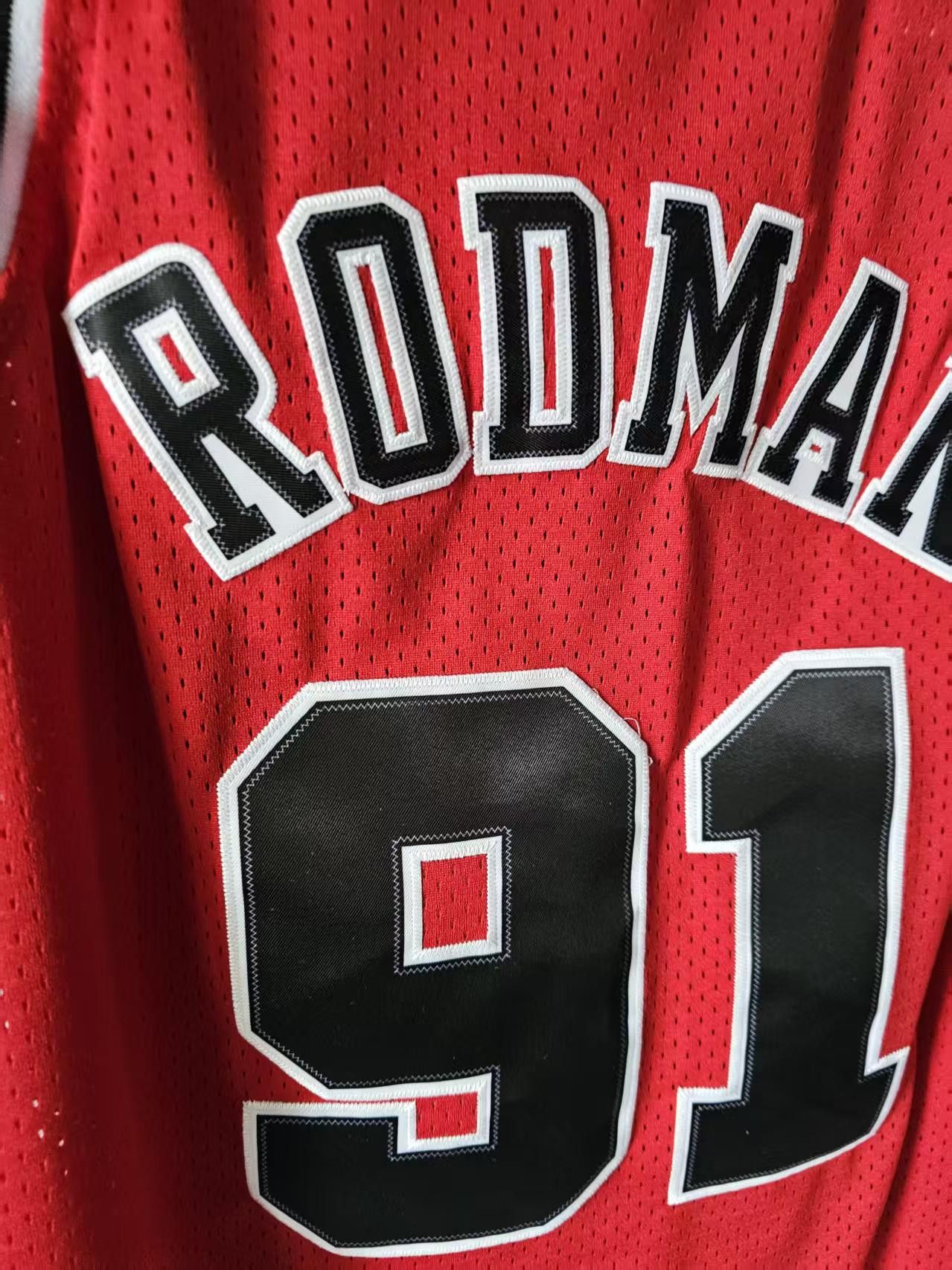 NBA Bulls #91 Dennis Rodman Jersey Red | Grailed