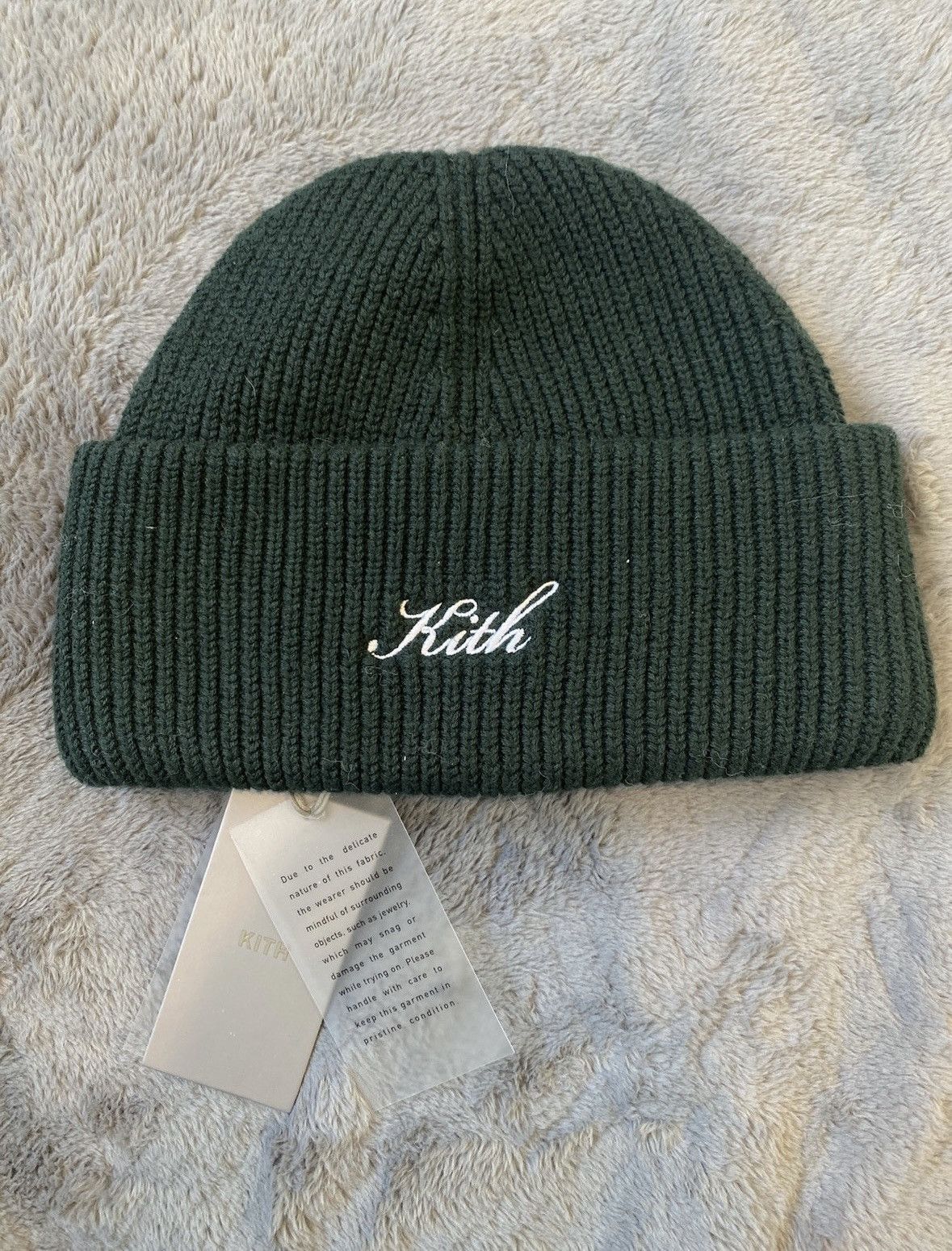 Kith × Ronnie Fieg Kith script beanie - stadium green | Grailed