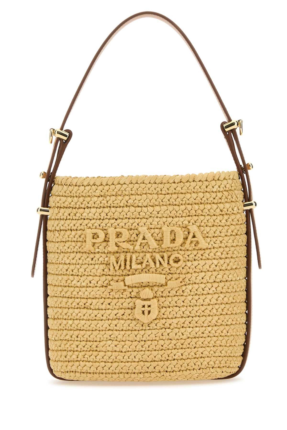 Prada Raffia Bucket Bag | Grailed