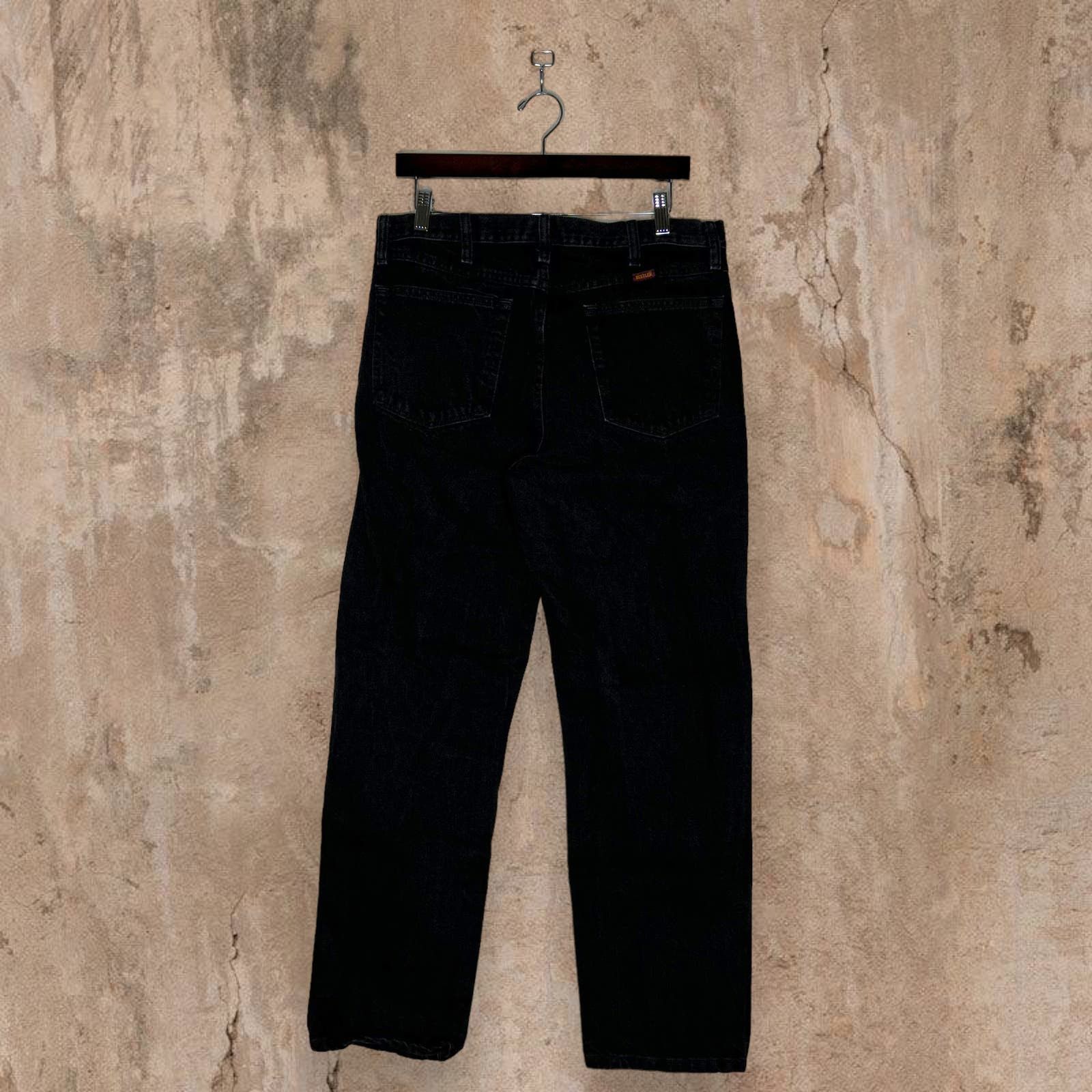 Rustler × Streetwear × Vintage Rustler Work Jeans Jet Black Relaxed Fit ...