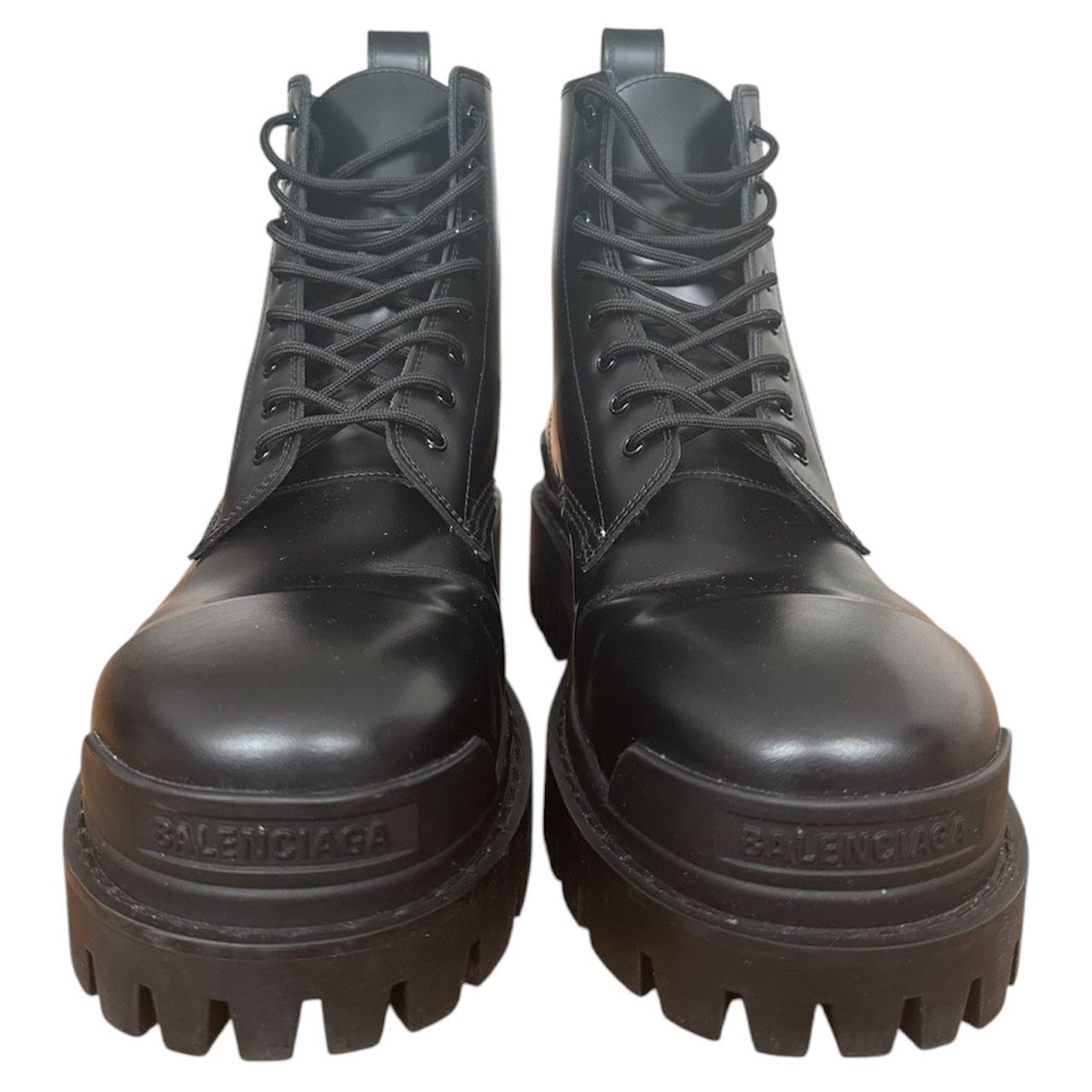 Balenciaga Balenciaga Strike Combat Boots in smooth calf leather | Grailed