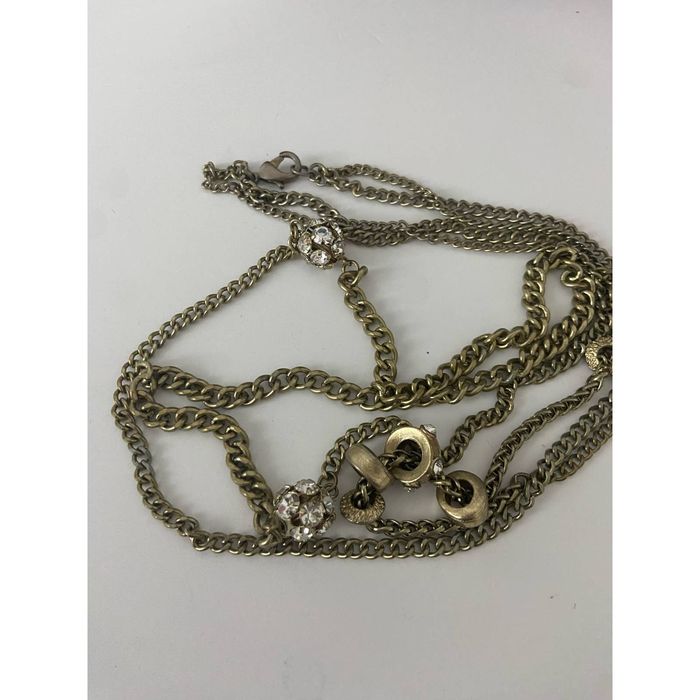 Generic Gold tone rhinestone disco ball necklace | Grailed