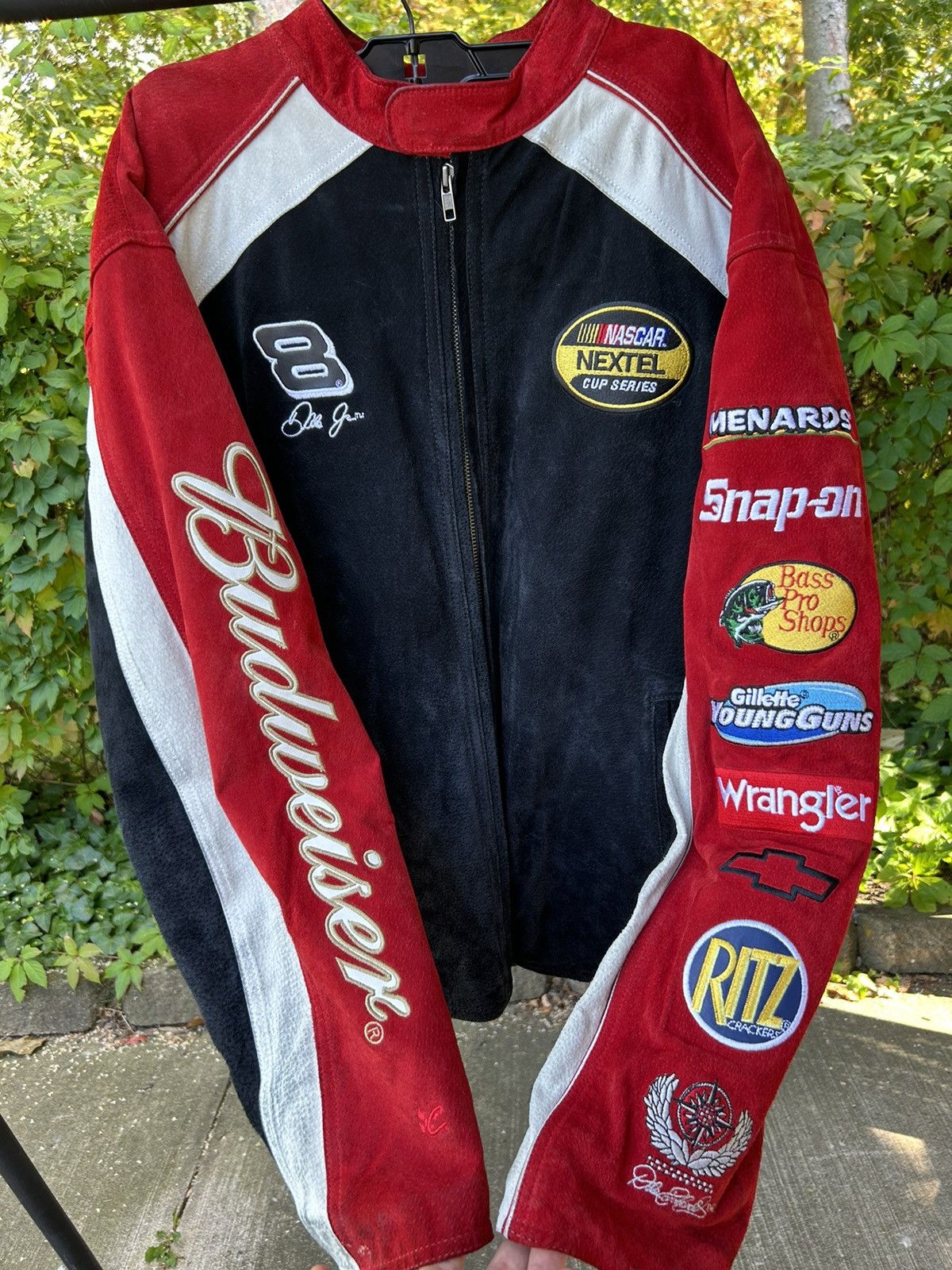 Vintage Vintage Nascar Budweiser Leather Jacket Rare | Grailed