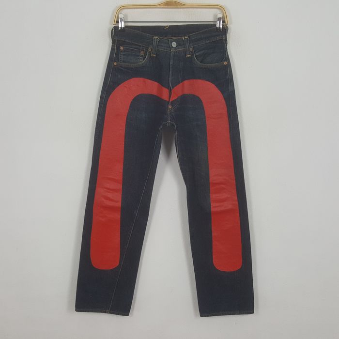 Vintage Evisu Japan No 2 Selvedge Custom Red Daicock Denim Jeans | Grailed