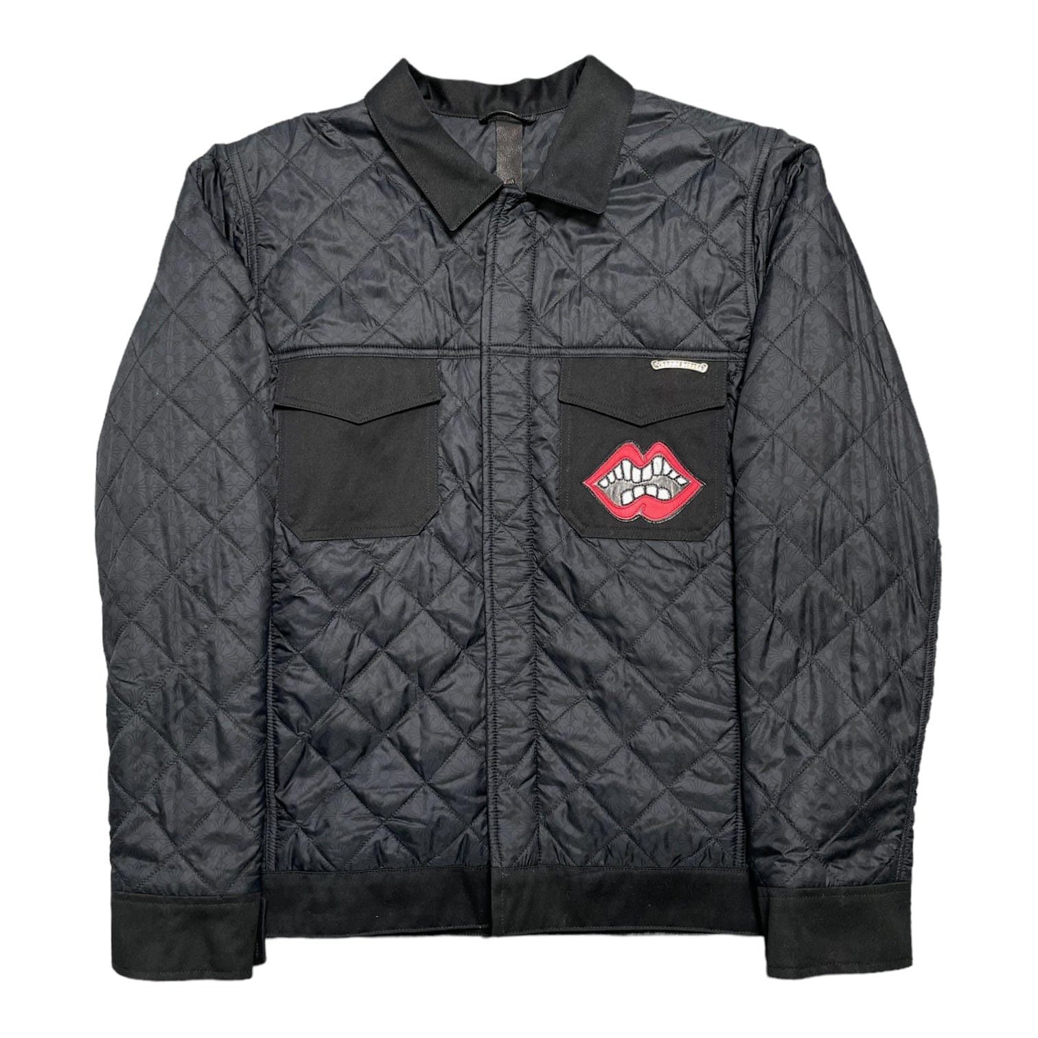 Chrome Hearts Matty Boy Lips Patch Nylon Coaches Jacket Black | Grailed