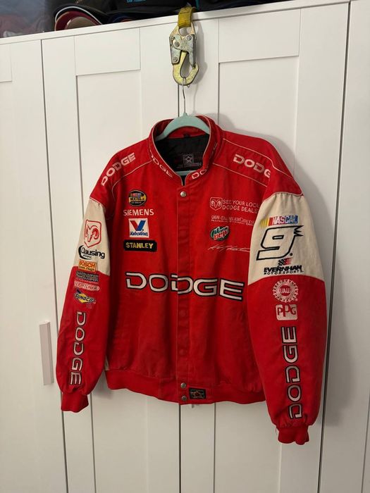 Vintage RARE JACKET NASCAR (JH Design)Red Dodge Racing Embroidered ...