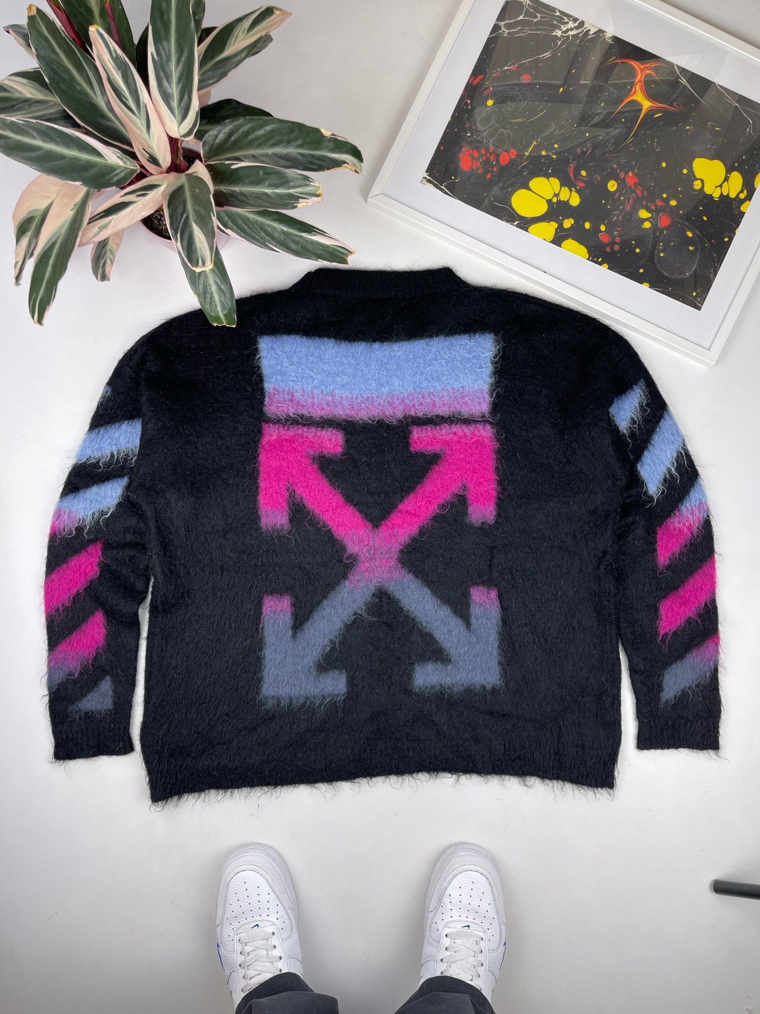 Off-White Gradient Mohair Sweater | Grailed