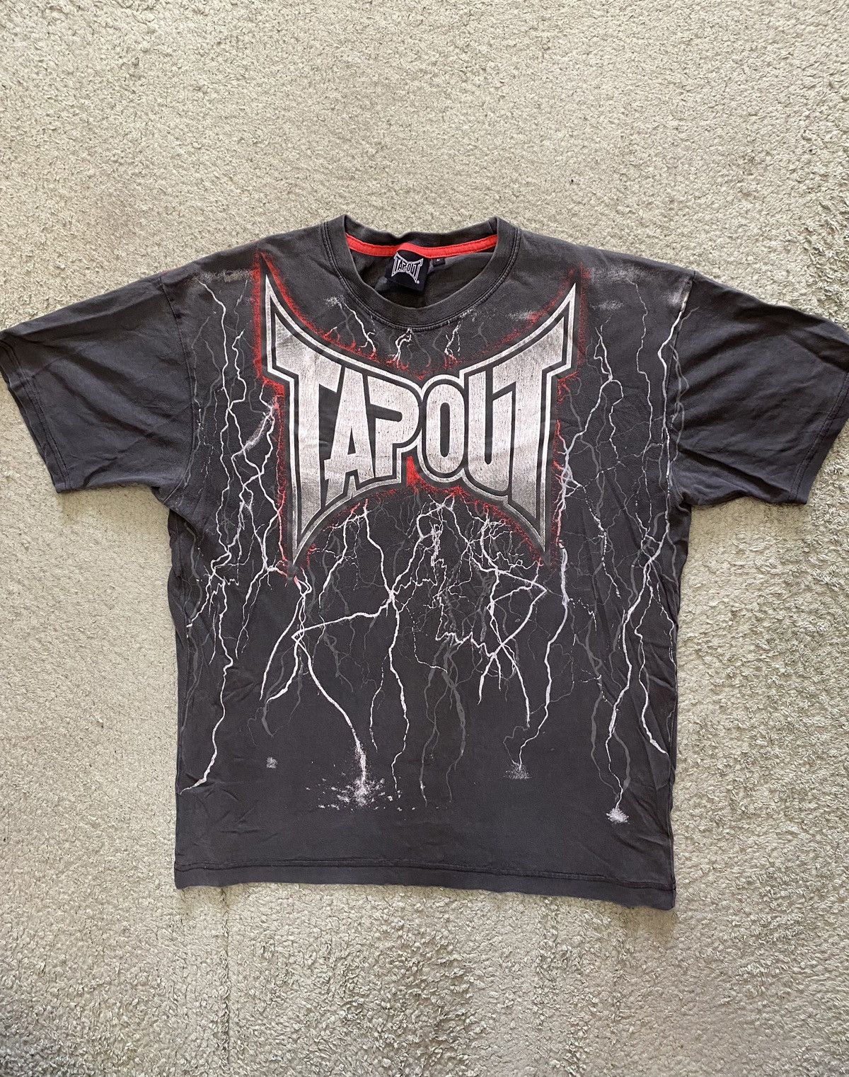 Affliction × Ed Hardy × Tapout Rare Tapout Lightning Cross Tee Y2K ...