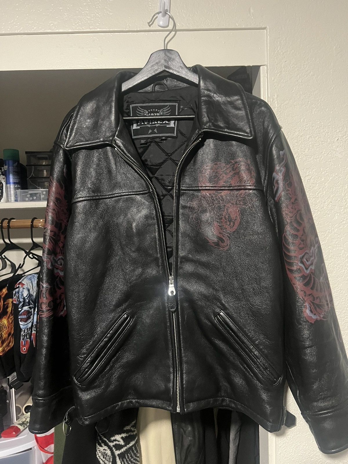Vintage Limited edition Avirex dragon leather jacket | Grailed