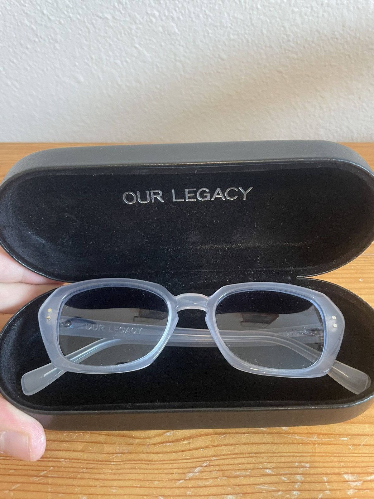 Our Legacy Earth Sunglasses Light Blue | Grailed