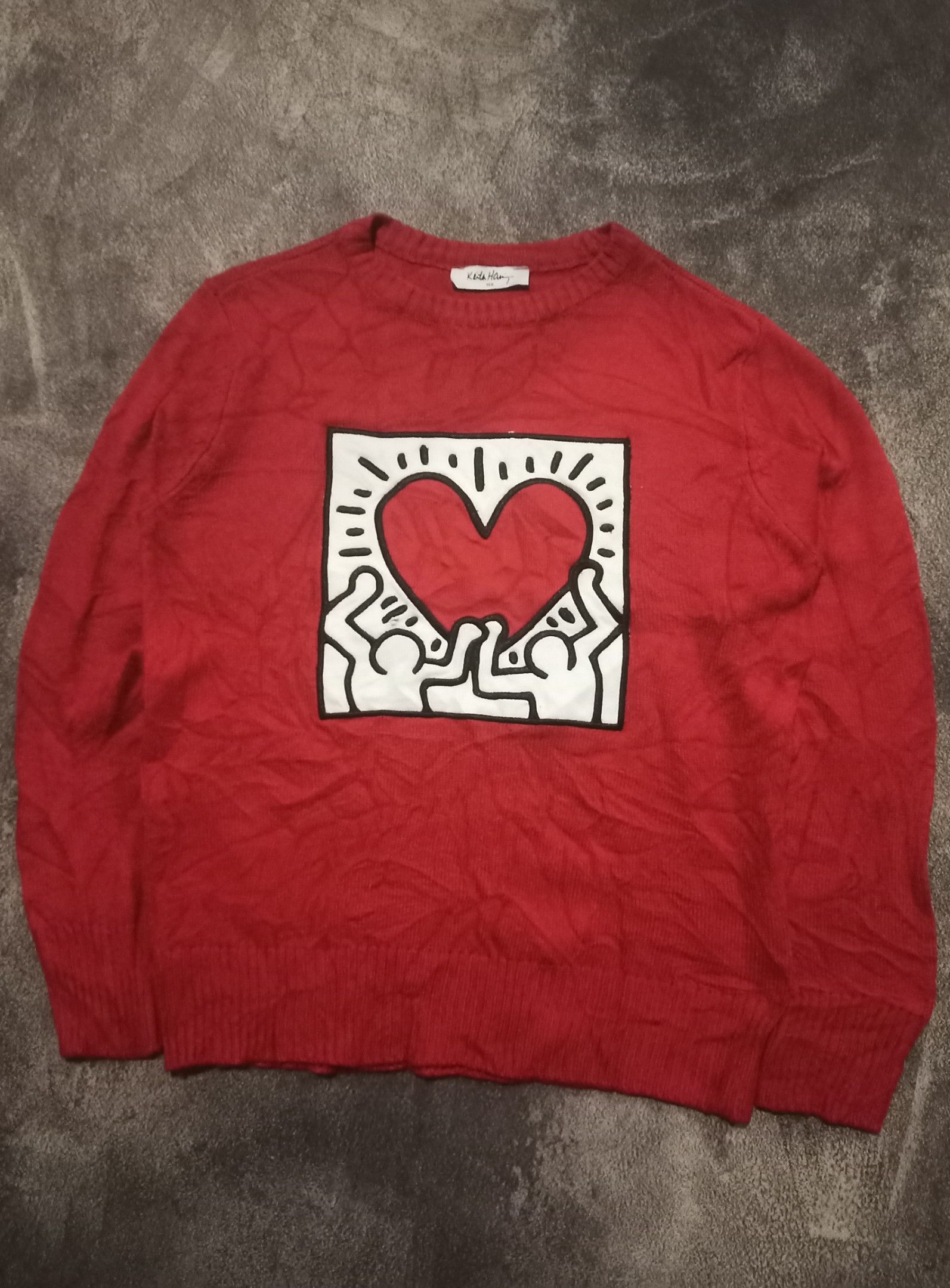 Keith Haring 💥 RARE 💥 Keith Haring Knit Sweater Big Logo | Grailed