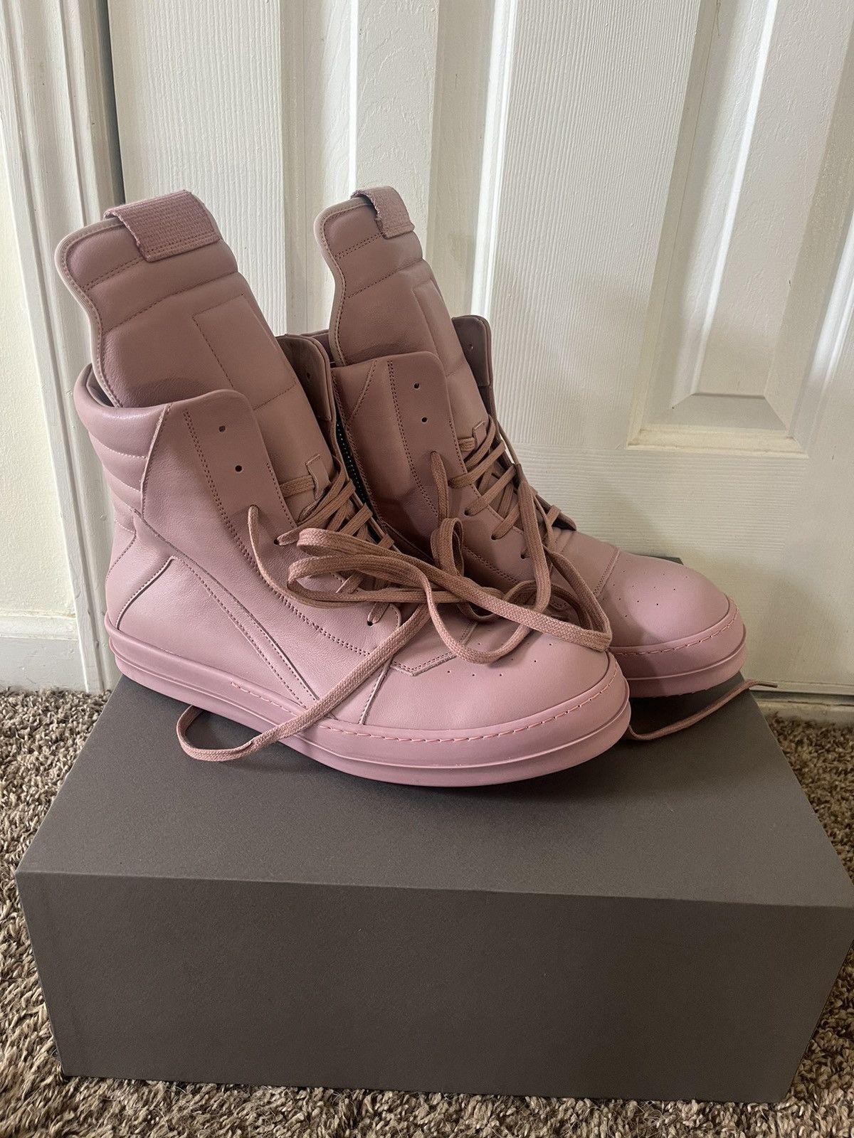 Rick Owens Rick Owens Pink Geobaskets | Grailed