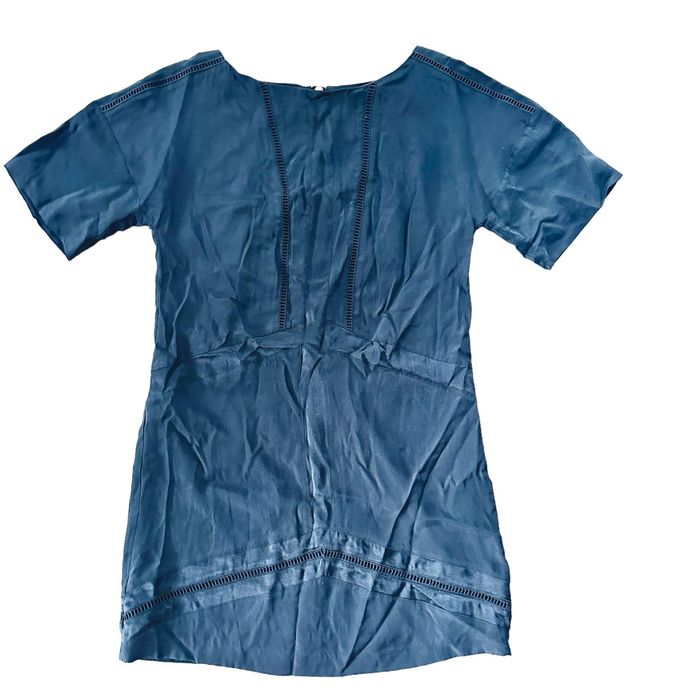 Rag & Bone Rag & Bone Nightingale Silk Short Sleeve Dress Seaming Black ...