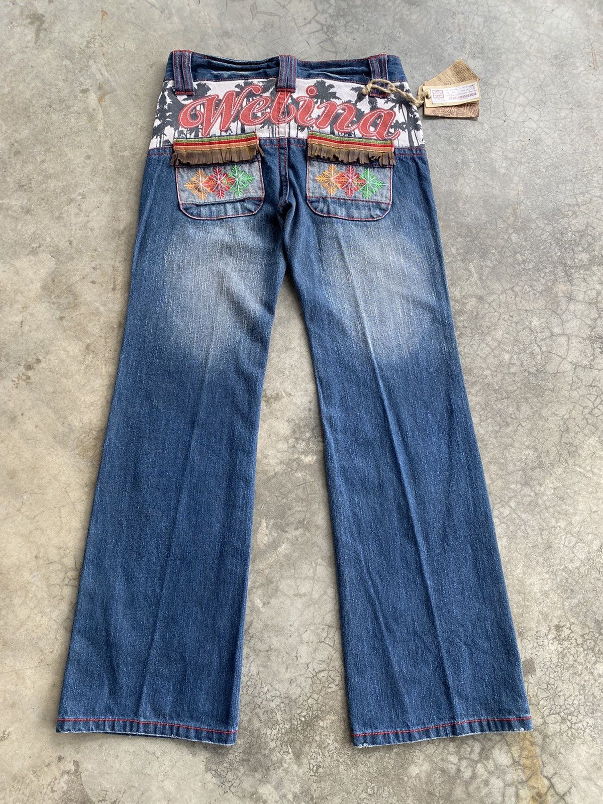 If Six Was Nine Japanese Blue Moon Super Baggy Flare | Grailed