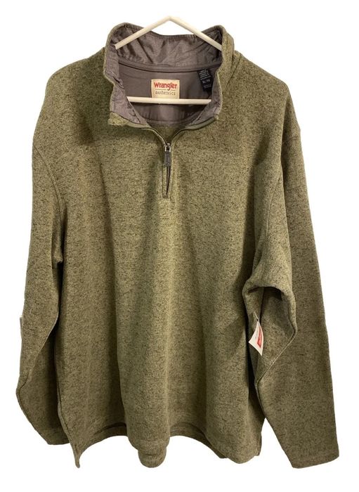Wrangler Wrangler Sweater Mens Extra Large Green 1/4 Zip Knit New | Grailed