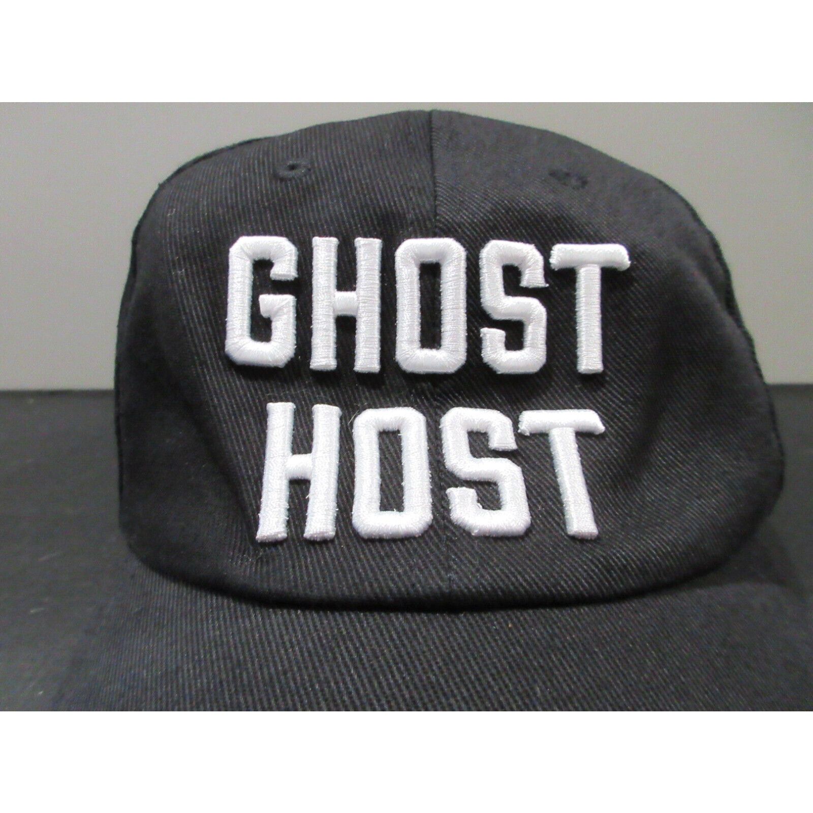 Disney Haunted Mansion Cap Strap Back Black White Ghost Host Disney ...