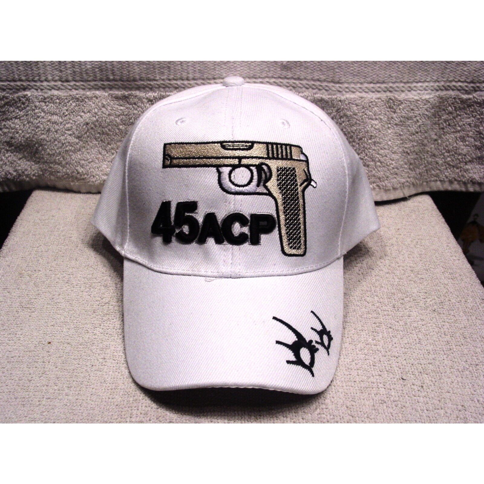 Pistola 45 PISTOL 45ACP GUN BASEBALL CAP ( WHITE ) | Grailed