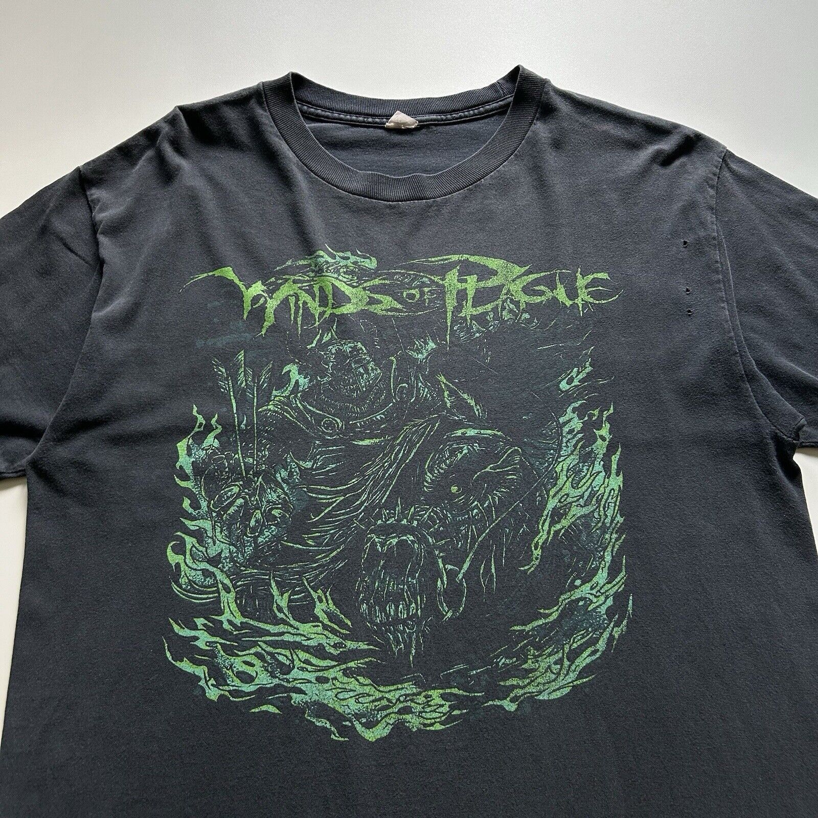 Band Tees × Vintage Vintage 2000s Winds Of Plague Graphic Faded Band ...