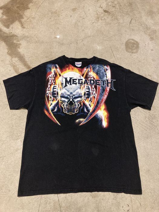 Vintage 2000s Megadeth Vic Rattlehead Big Print T Shirt | Grailed