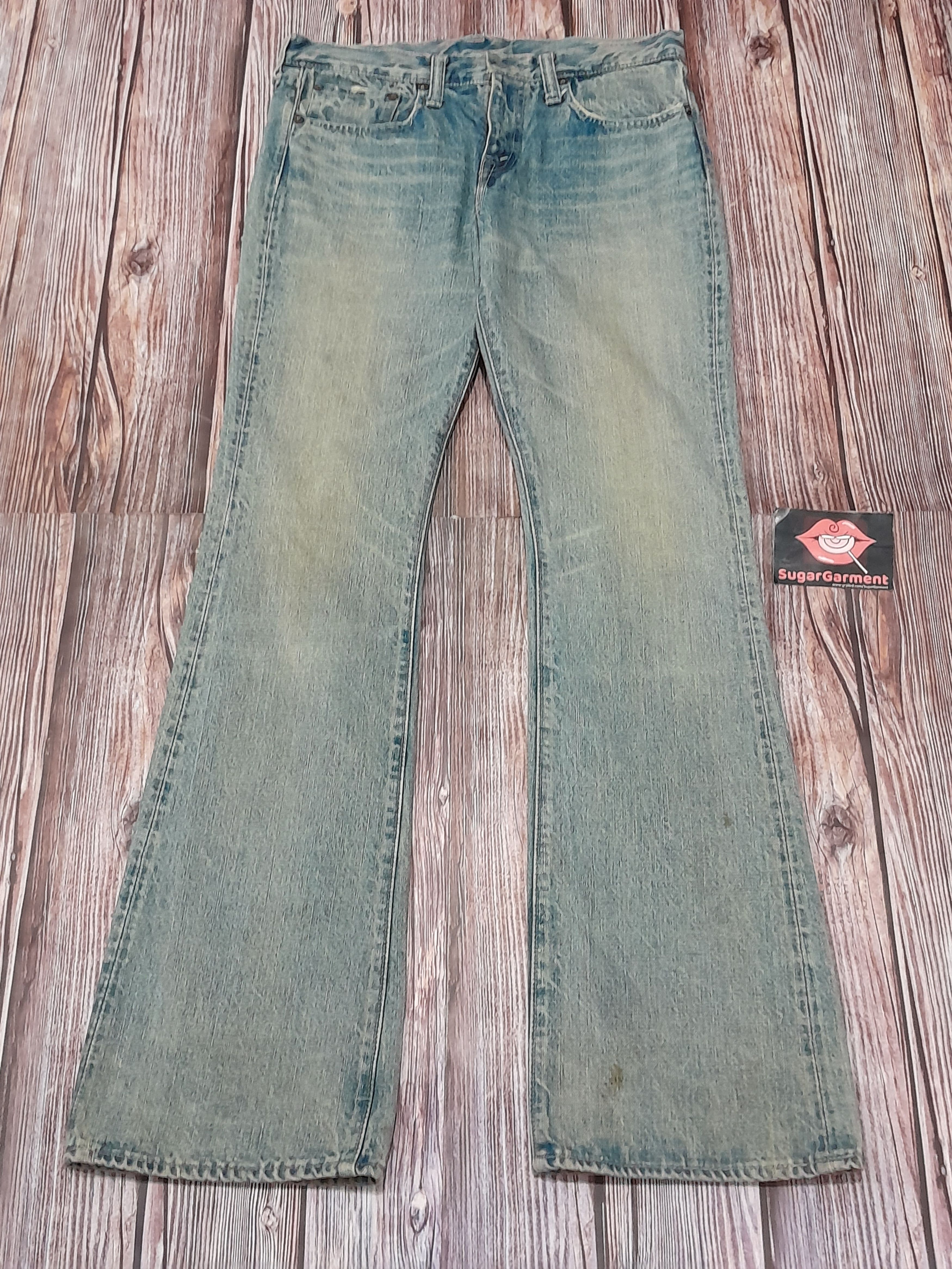 Distressed Denim × Sugar Cane × Vintage Sugar Cane Bootcut Flare Bell ...