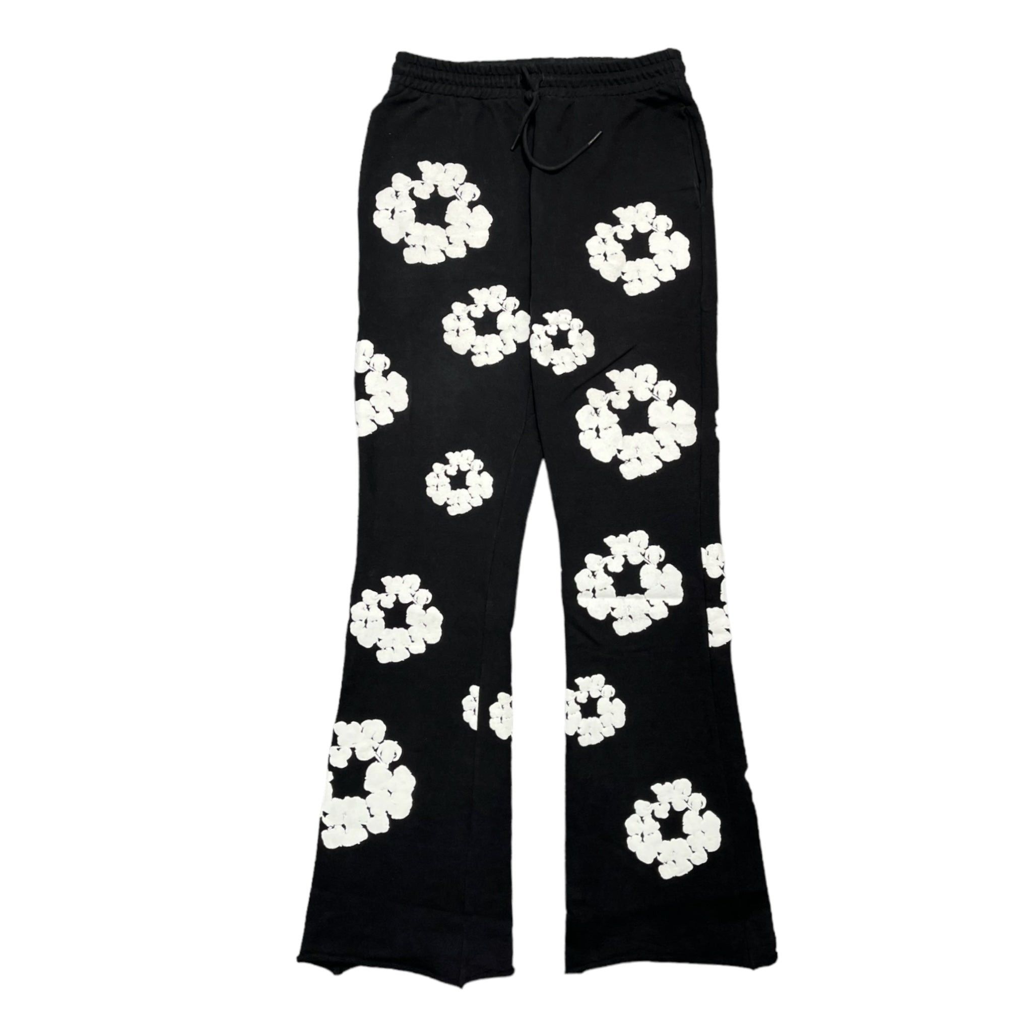 DENIM TEARS x Readymade The Cotton Wreath Flare Sweatpants Black | Grailed