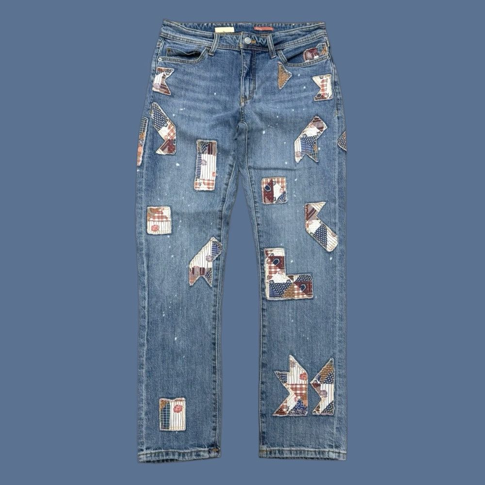 Vintage Pilcro Jeans Patchwork Slim Boyfriend Denim Blue 27 Womens ...