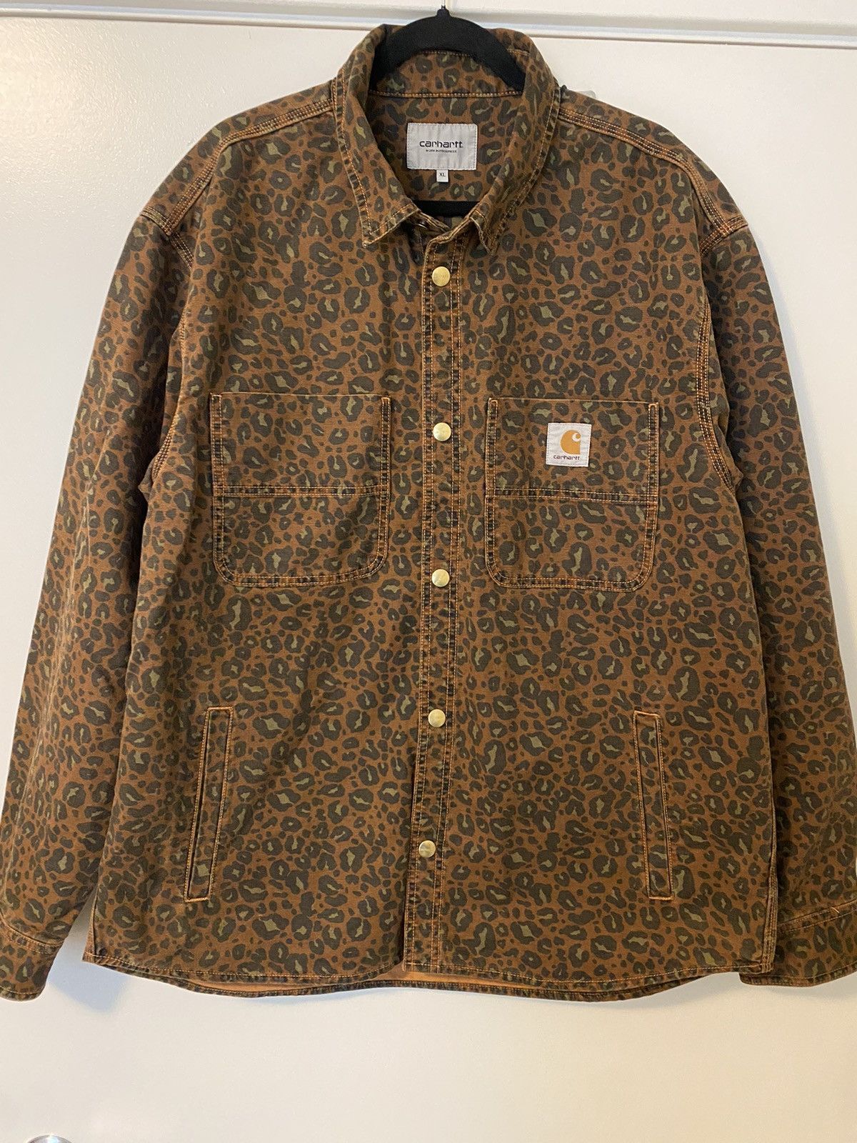 Carhartt Wip Carhartt WIP Conro Leopard Print Shirt Jacket XL NWT | Grailed