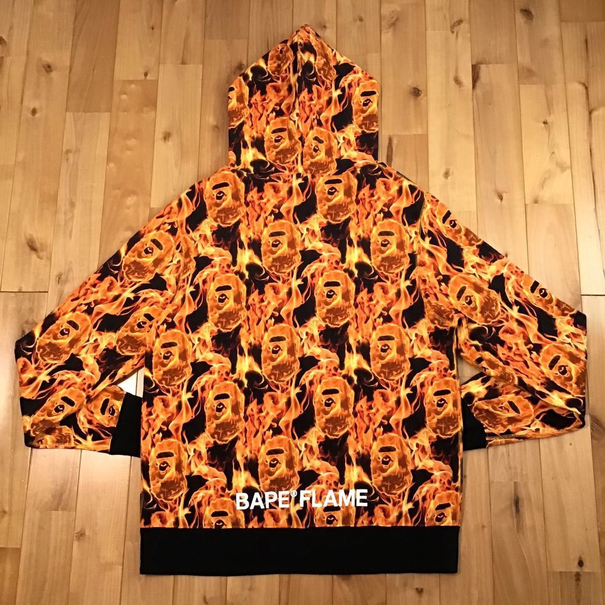 Bape BAPE FLAME full zip hoodie a bathing ape fire | Grailed