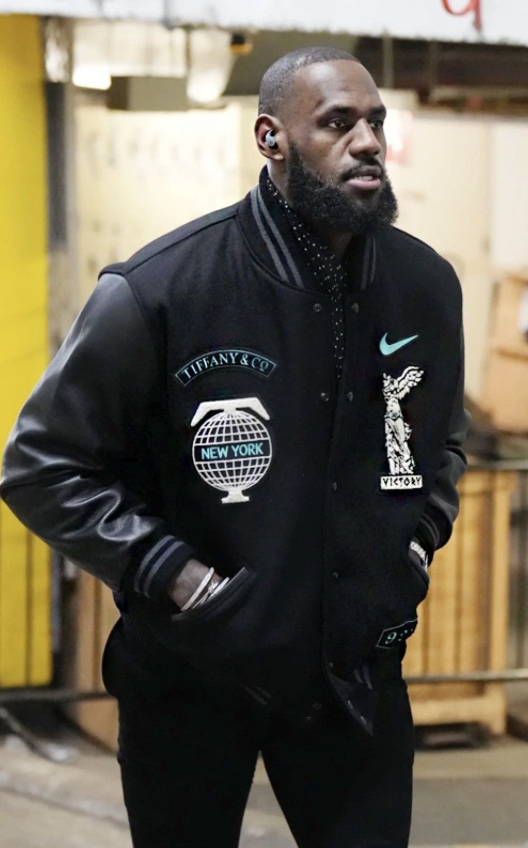 Nike × Streetwear Nike Tiffany & co varsity jacket style by Lebron ...