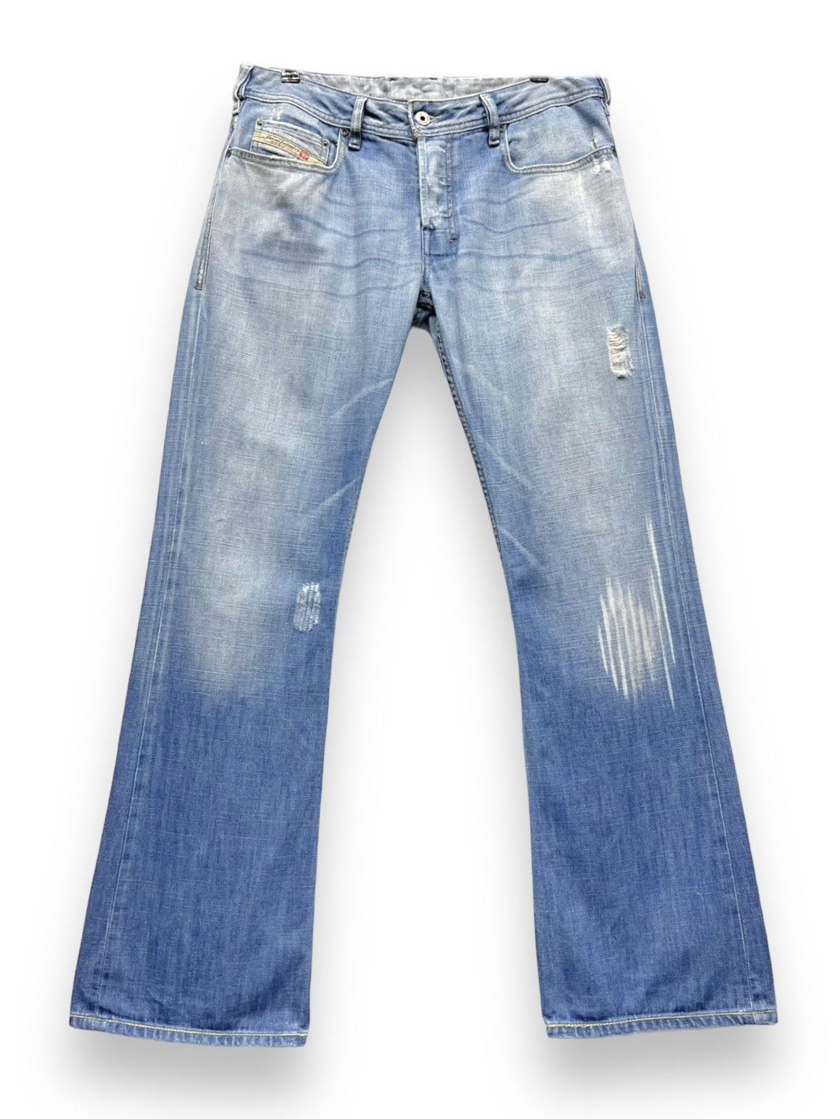 Diesel × Vintage RARE💥Vintage DIESEL ZATHAN FLARE Distressed Clawmark ...