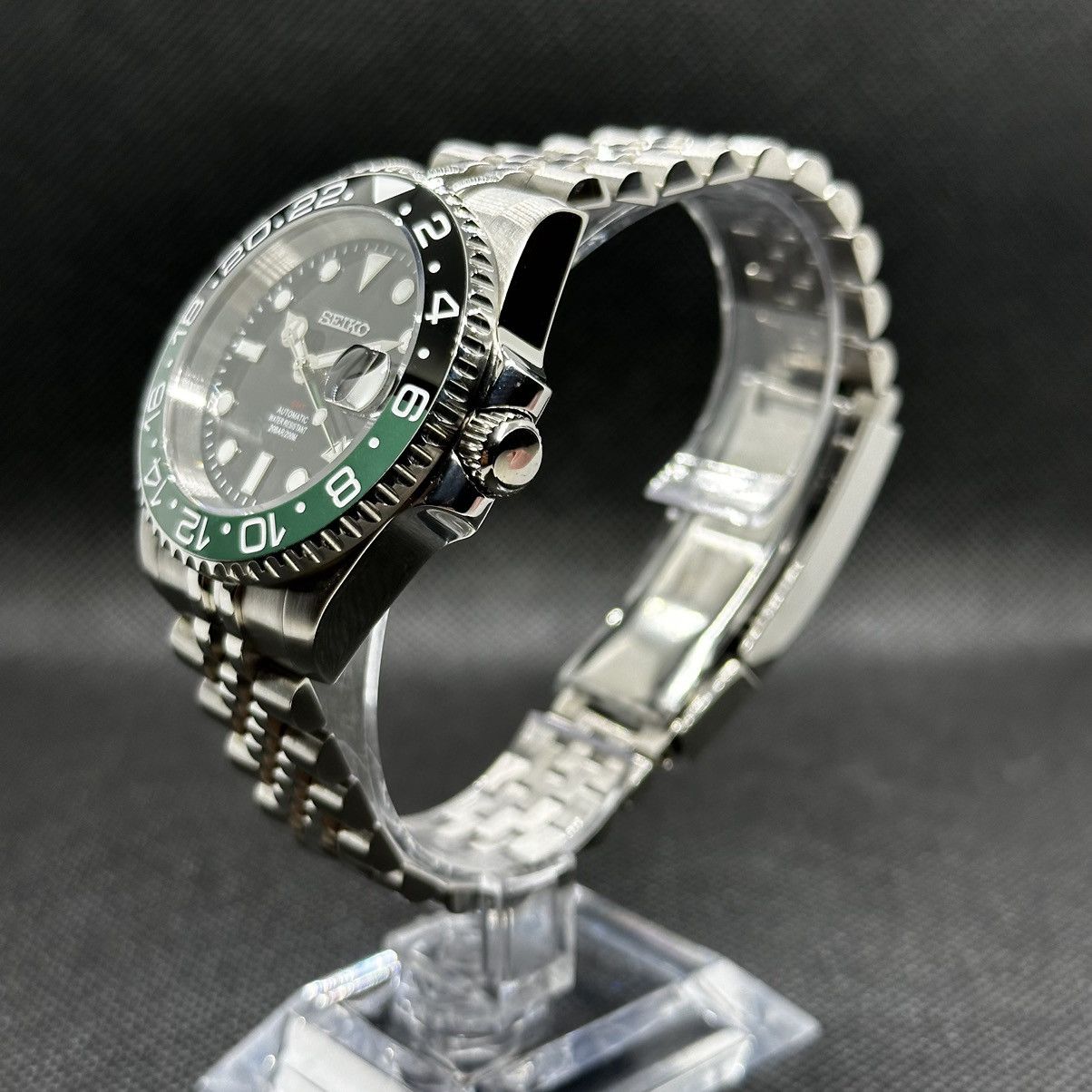 Custom Seiko Mod “Sprite” GMT Dive Watch | Grailed